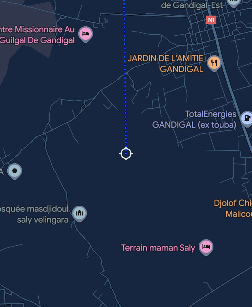 Terrain de 250 mètres carrés à vendre à Gandigal Sénégal | ImmoLink